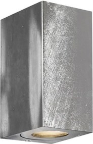 NOR 49731031 Venkovní nástěnné svítidlo Canto Maxi Kubi 2 2x28W GU10 galvanizovaná ocel čirá - NORDLUX