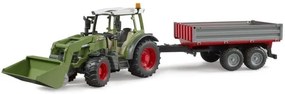 Bruder Traktor Fendt Vario 211 s čelním nakladačem a sklápěcím přívěsem