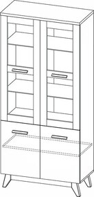 Casarredo - Komfort nábytek Vitrína SVEEN SV3, 2D andersen/nash