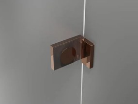 Mexen Lunar L Duo sprchová kabina otevírací levá 110 x 80 cm, transparentní, růžové zlato - 834L-110L-080P-60-00