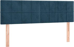 Box spring postel s matrací tmavě modrá 140x190 cm samet 3130959