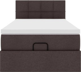 Osmanský postel s matrací tmavě šedá 90x200 cm textil 3311431