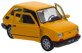 008805 Kovový model auta - Nex 1:34 - Fiat 126 Žlutá