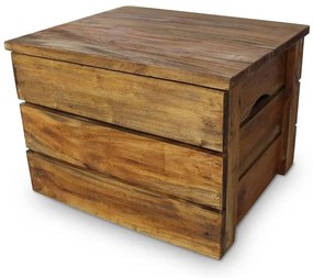 2dílná sada úložných boxů z masivního recyklovaného dřeva - Default Title