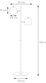 Lucide 03703/10/30 - LED Stmívatelná stojací lampa SKANSKA-LED 2xLED/5W/230V