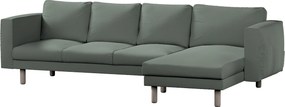 Potah na pohovku IKEA Norsborg 4-místná se šezlongem barva zelená látka pletený vzor