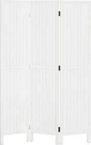 HOMCOM 3-panelový skládací paravan 120x1,8x170 cm, prvek soukromí, rustikální styl pro kancelář, ložnici a obývací pokoj, bílý