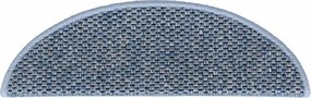 Samolepící nášlapy na schody vzhled sisal 15 ks 56x17x3cm modré 326862