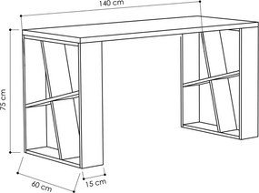 Pracovní stůl Honey White and Anthracite