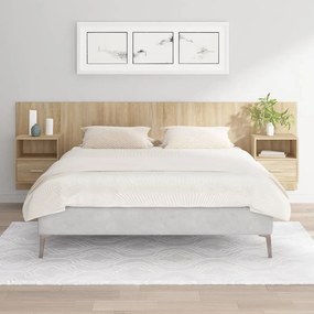 Čelo postele se skříňkami dub sonoma kompozitní dřevo 3115718