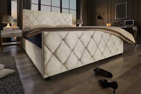 Designová postel LYSIA 180 x 200 cm krémová