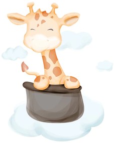 Plakát zvířátka žirafka - Obraz, Plakát Velikost: B2 - 50x70 cm, Volba rámu: bez rámu