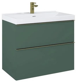 LOTOSAN Scarlet skříňka pod umyvadlo/desku 80cm, smaragd matná AQ LN8561