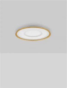 LED stmívatelné zlaté designové stropní svítidlo Figin s dálkovým ovládáním 49W