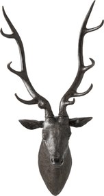 Černá veliká nástěnná hlava jelena Deer z polyresinu XL – 57*38*103 cm