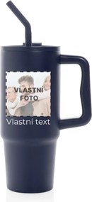 Personalizovaná nerezová termoska s barevným víčkem s fotografií