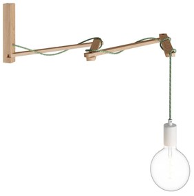 creative cables Pinocchio XL, nastavitelný dřevěný nástěnný držák pro nástěnné lampy