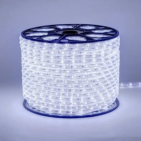 Easy Fix světelná LED hadice venkovní, 100 m, ledově bílá, čirý kabel, IP44, cívka