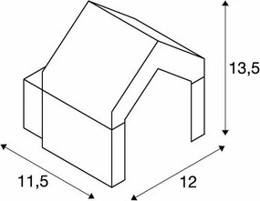 LA 1000797 BONA venkovní nástěnné svítidlo, LED, IP54, antracit, 3000K - BIG WHITE (SLV)
