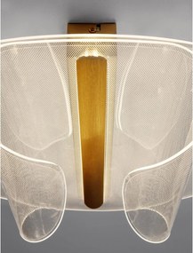Hliníkové LED stmívatelné stropní svítidlo ve zlaté barvě 55x45 cm Valentin – Nova Luce