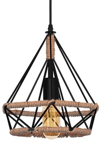 Toolight - Závěsná stropní lampa Barn - černá - APP678-1CP