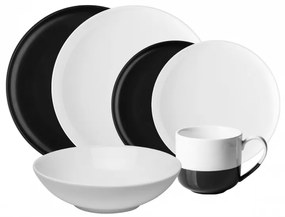 Lunasol - Porcelánový set černý / bílý 8 ks - Flow (491075)