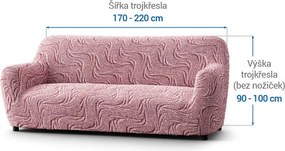 Bielastické potahy BRILLANTE bordó trojkřeslo (š. 170 - 220 cm)