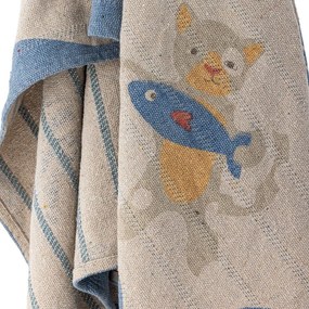 Dětská deka z recyklované bavlny v přírodní barvě 130x160 cm Mille – Bloomingville Mini