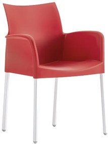 PEDRALI - Židle ICE 850 DS s područkami - červená