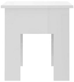 Konferenční stolek bílý vysoký lesk 40 x 40 x 42 cm dřevotříska - Default Title