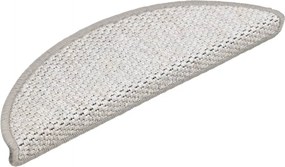 Samolepicí nášlapy na schody sisal 15 ks 56 x 17 x 3 cm platina 326858