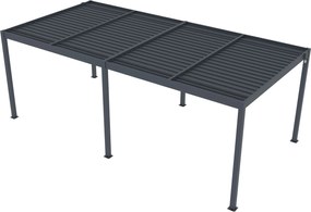 Hliníková bioklimatická pergola s lamelami BestBerg BBP-18G / 6 x 3 m / šedá