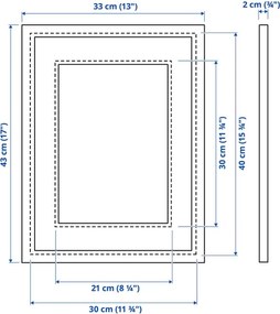 SILVERHÖJDEN Rám, stříbrná, 30x40 cm