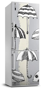 Wallmuralia Nálepka fototapeta lednička Deštníky 60x180 cm