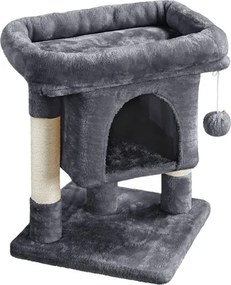 Kočičí nábytek se škrabadlem Yaheetech – tmavě šedá, 40,5 cm (délka) × 40,5 cm (šířka) × 58 cm (výška), 60 cm (265240658014)