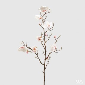 Umělá květina větvička magnolie bílá, 120 cm