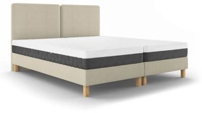 Béžová čalouněná dvoulůžková postel s roštem 180x200 cm Lotus – Mazzini Beds