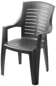 Zahradní židle TALIA LUX — plast, antracit