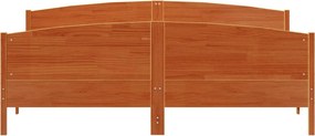 Postel bez matrace voskově hnědá 200 x 200 cm masivní borovice 3216163
