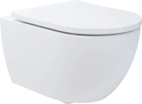 kielle Oudee - Závěsné WC se sedátkem Softclose, Vortex Rimless+, bílá 30102020-SET2