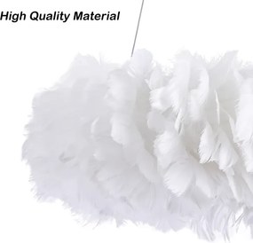 Brilagi - LED Lustr na lanku FEATHER 3xE27/40W/230V + 3xLED/3W pr. 50 cm bílá