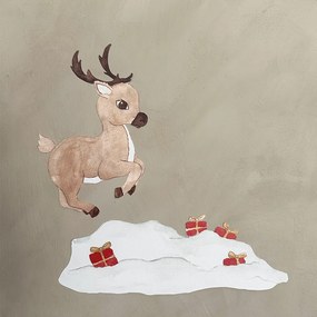 That's Mine Vánoční samolepky na zeď Rudolph And Gifts Multi