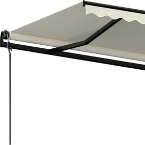 Automatická zatahovací markýza 450 x 350 cm krémová 3069207