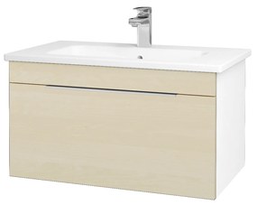 Dřevojas Koupelnová skříň ASTON SZZ 80 Varianta: N01 Bílá lesk / Úchytka T05 / D02 Bříza
