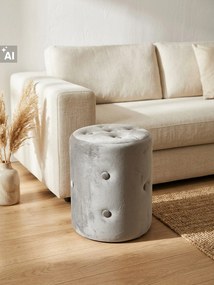 Sinsay - Čalouněný puf s ozdobnými knoflíky - šedá
