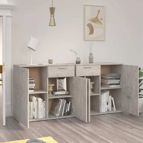 Příborník betonově šedý 160 x 36 x 75 cm kompozitní dřevo 3074931