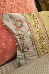 Pip Studio polštář Bodhi Flower 35x60cm, žlutý (Dekorační perkálový polštář s výplní)