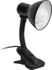 Toolight Toolight, JNH045-1T, stolní lampička s klipem a ohebným ramenem, 1× E27, černá, OSW-56236