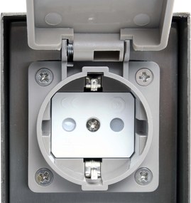 Zahradní zásuvka XPOtool – 230 V, šedá (62442)
