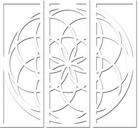 dřevo života Dřevěná mandala - VZDUCH Barevný vzor: Bílá, Rozměry (cm): 70x65